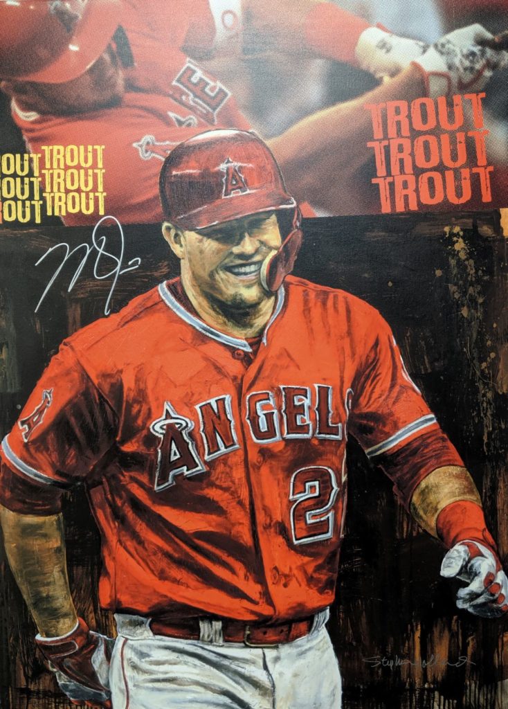 Mike Trout by Stephen Holland - Art of the Game
